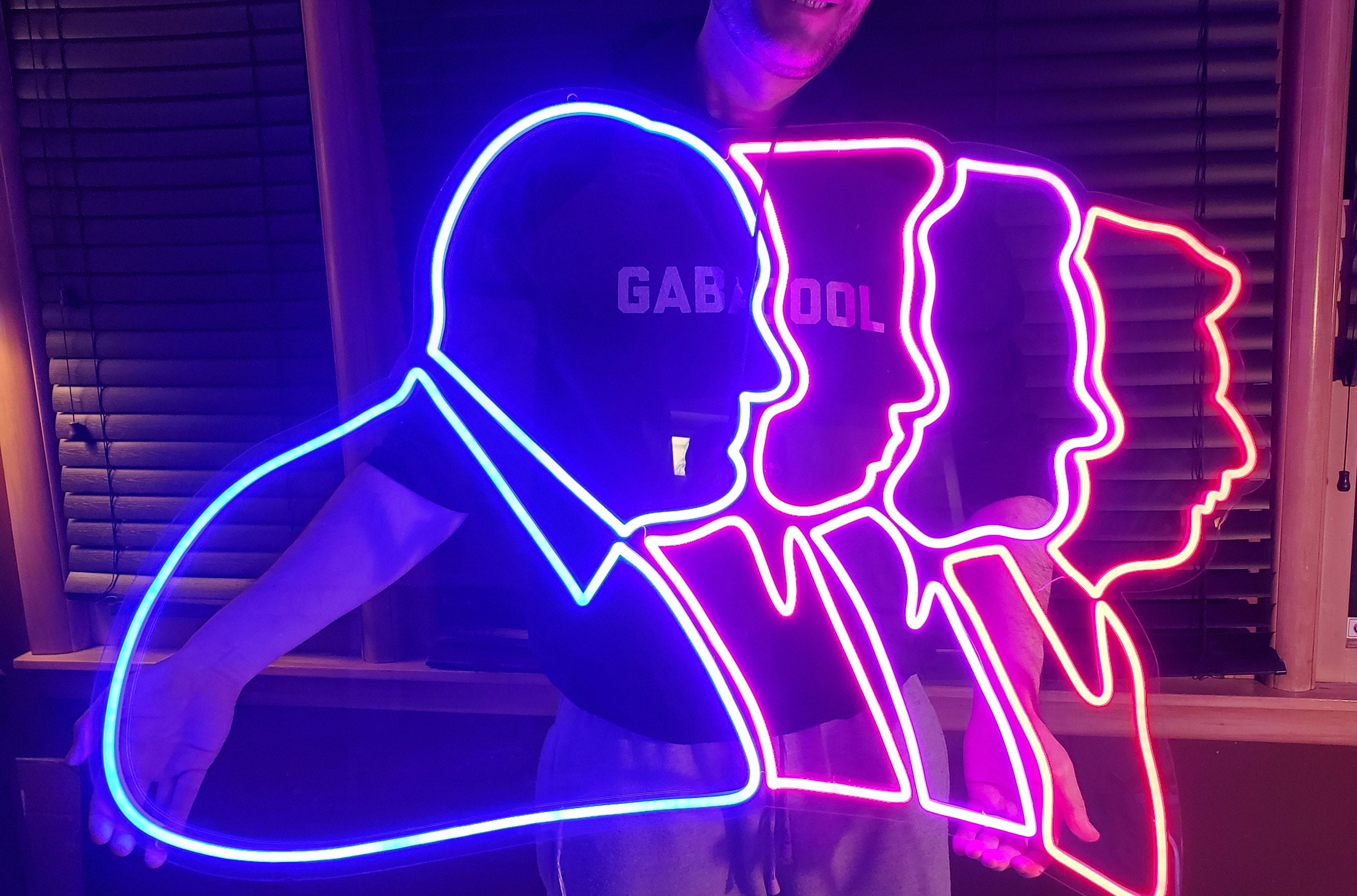 HUGE 40 Sopranos Mafia Inspired Neon LED Sign Group Outline Stugots ...