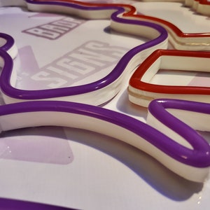 HUGE 40" Sopranos Mafia Inspired Neon LED Sign Group Outline Stugots ...