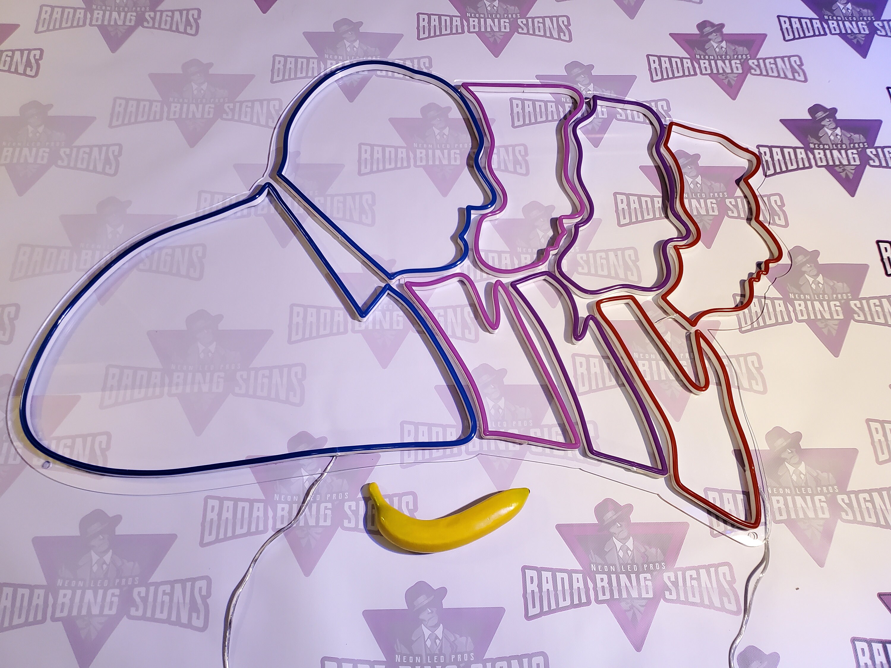 HUGE 40 Sopranos Mafia Inspired Neon LED Sign Group Outline Stugots ...