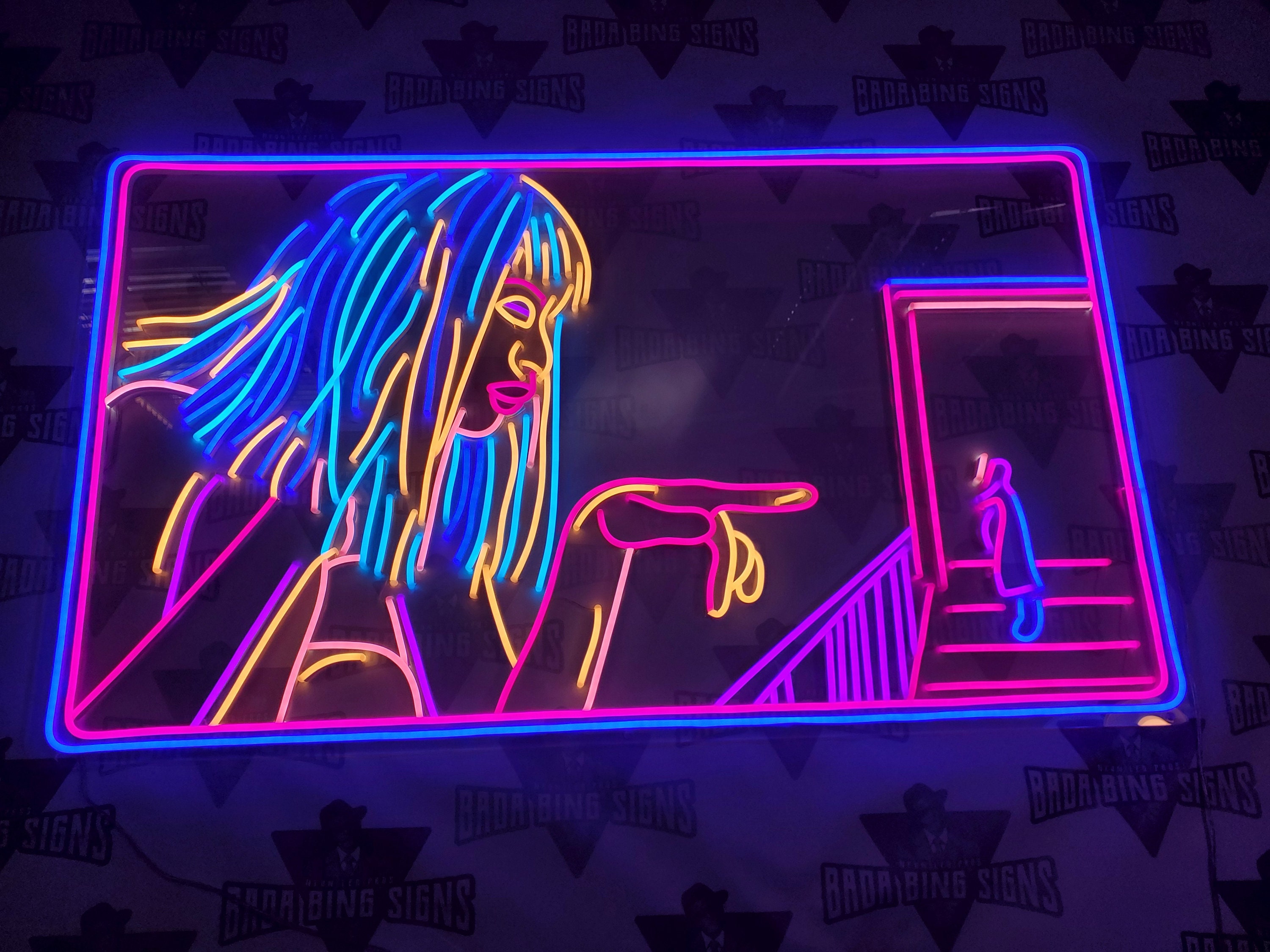 4 FOOT HUGE Blade Runner 2049 K Hologram Professional Neon LED Art Sign ...