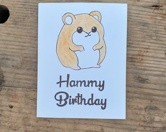 Hamster Happy Birthday Card - Etsy