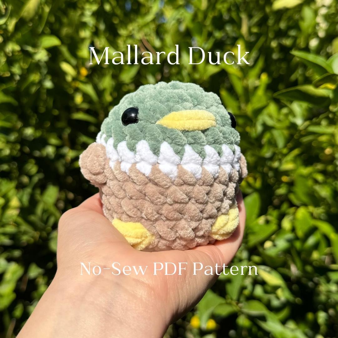 No-sew Mini Mallard Duck Crochet Pattern Beginner Friendly Digital PDF ...