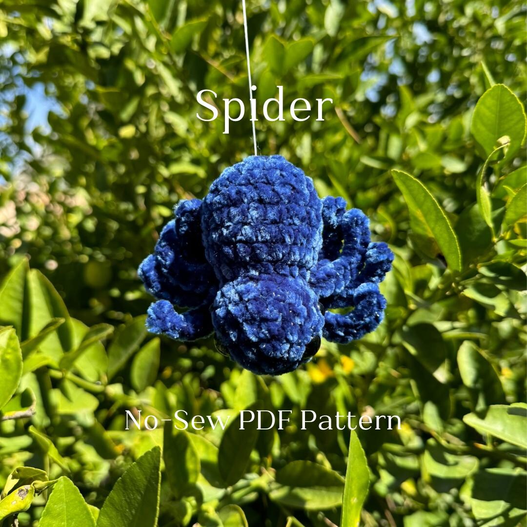 No Sew Spider Halloween Crochet Pattern Fast Easy Beginner Amigurumi ...