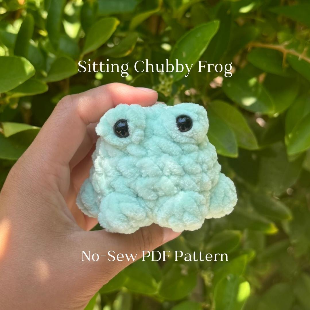 No Sew Chubby Frog Crochet Pattern Small Easy Beginner Quick Amigurumi ...