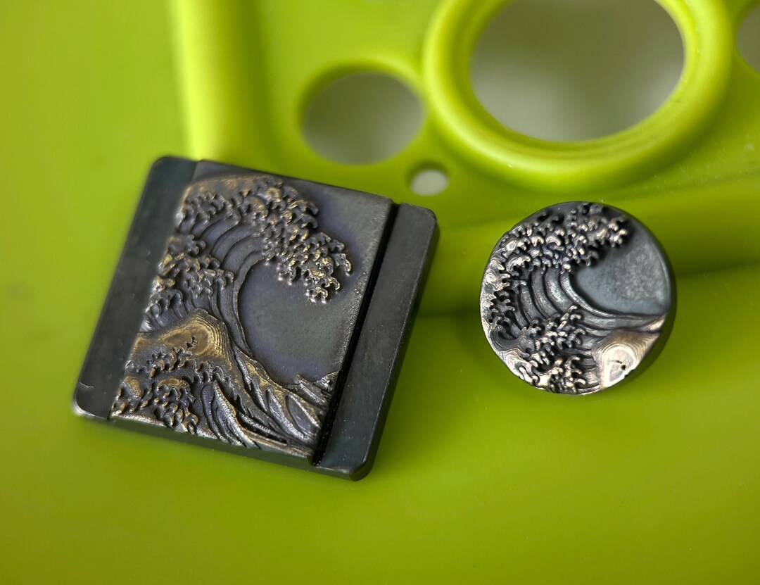 The Great Wave Oxidized Camera Shutter Button Set, Dust Cover for DSLR ...