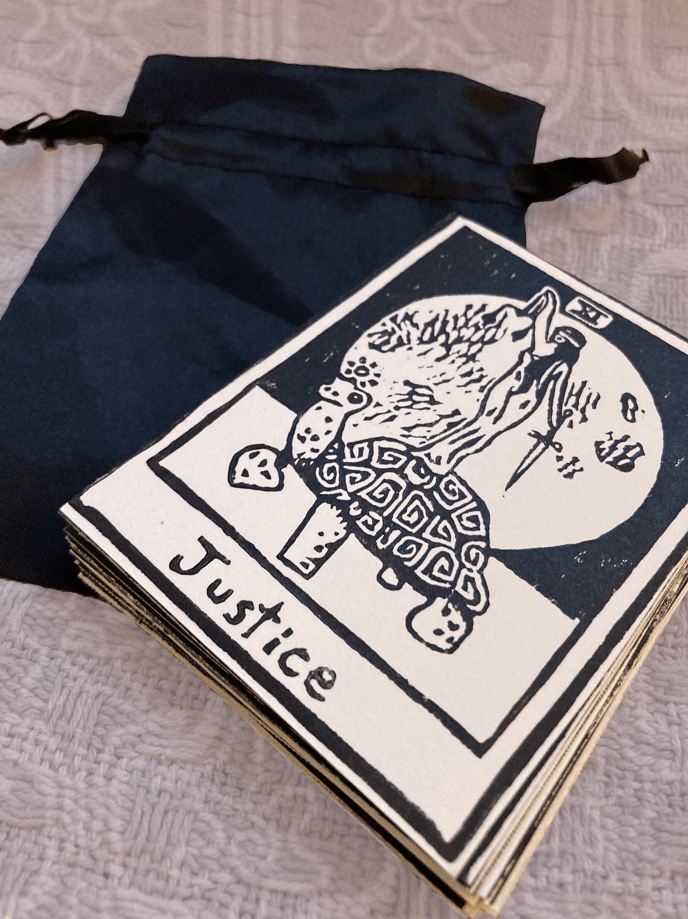 Trippy Tuesday Tarot - Handmade Major Arcana Linocut Tarot Deck - Block ...