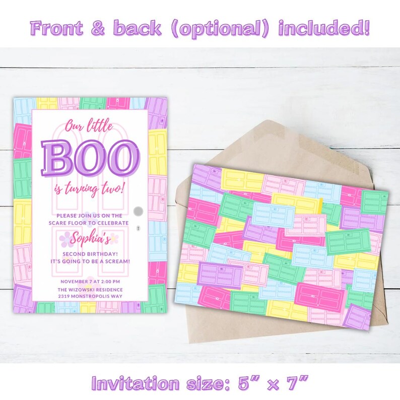 Our Little Boo is Turning Two Invitation | 2nd Birthday Invite ...