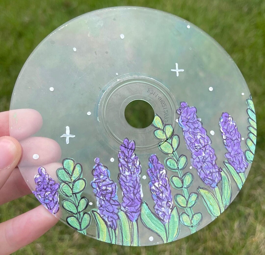 Lavender CD Painting - Etsy