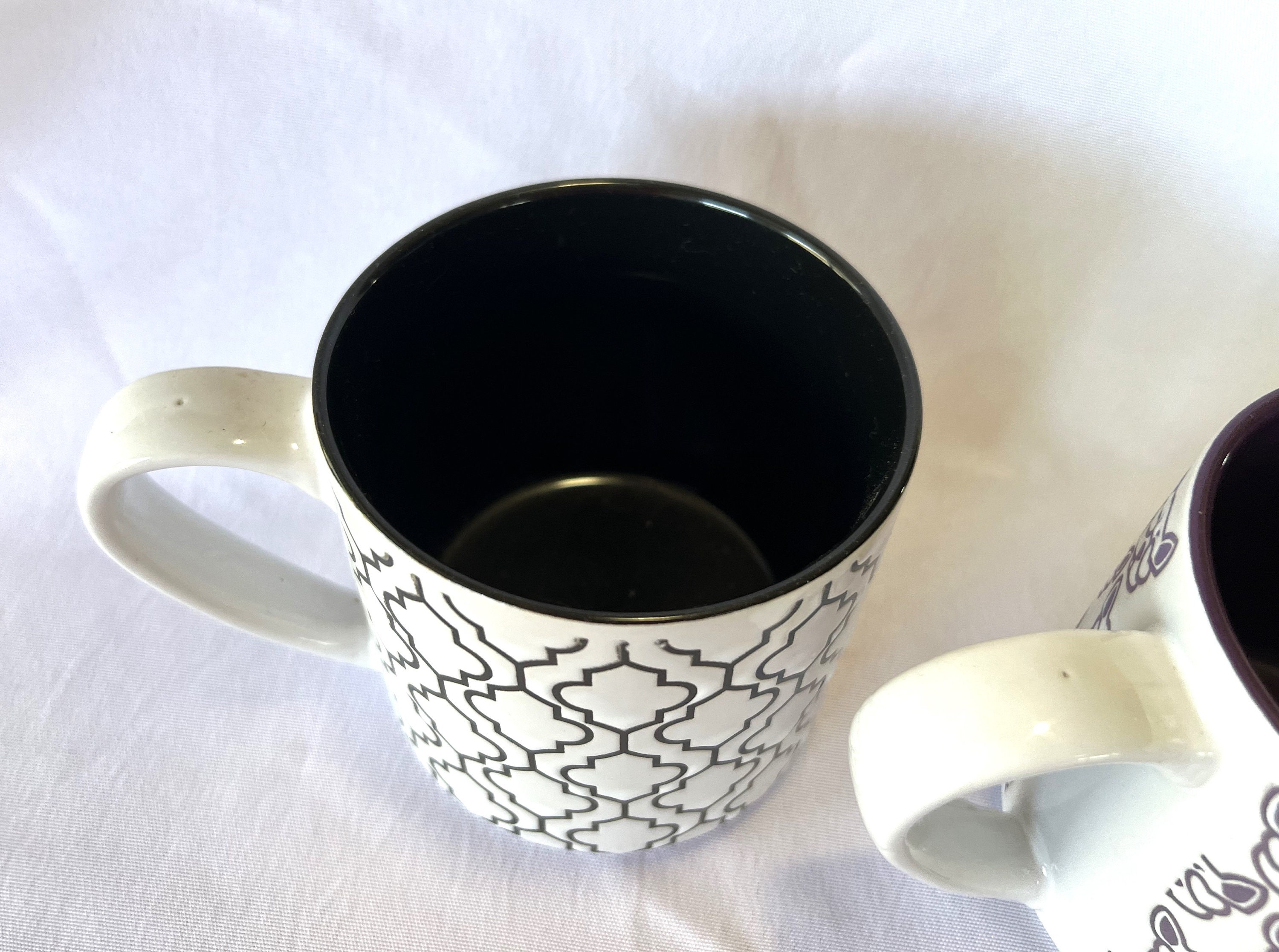 Vintage Graydon Hall Stackable Ceramic Mugs Purple Sunglass - Etsy