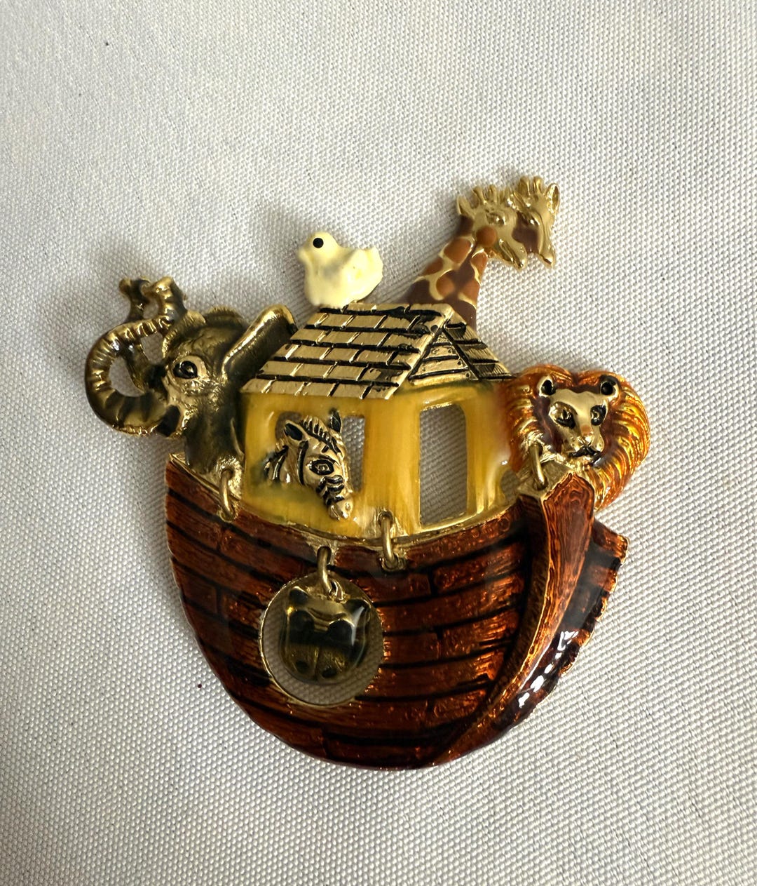 Vintage Don Lin Noah's Ark Enamel Animal Brooch - Etsy