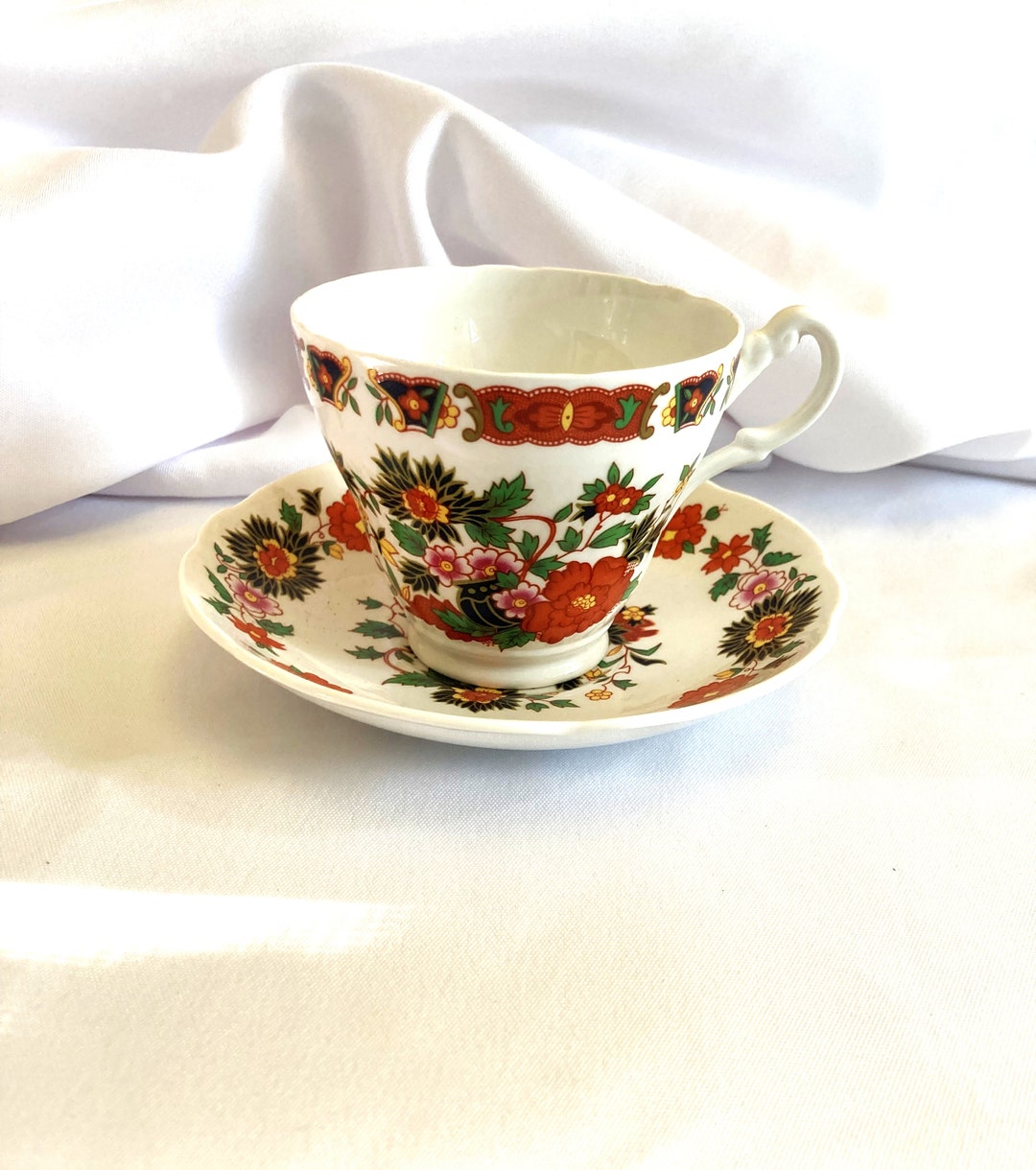Vintage English Bone China Springfield Teacup and Saucer Set - Etsy