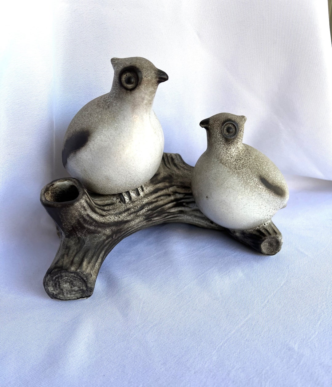 Vintage Studio Art Ceramic Howard Pierce 2 Seated Doves Birds Statue ...