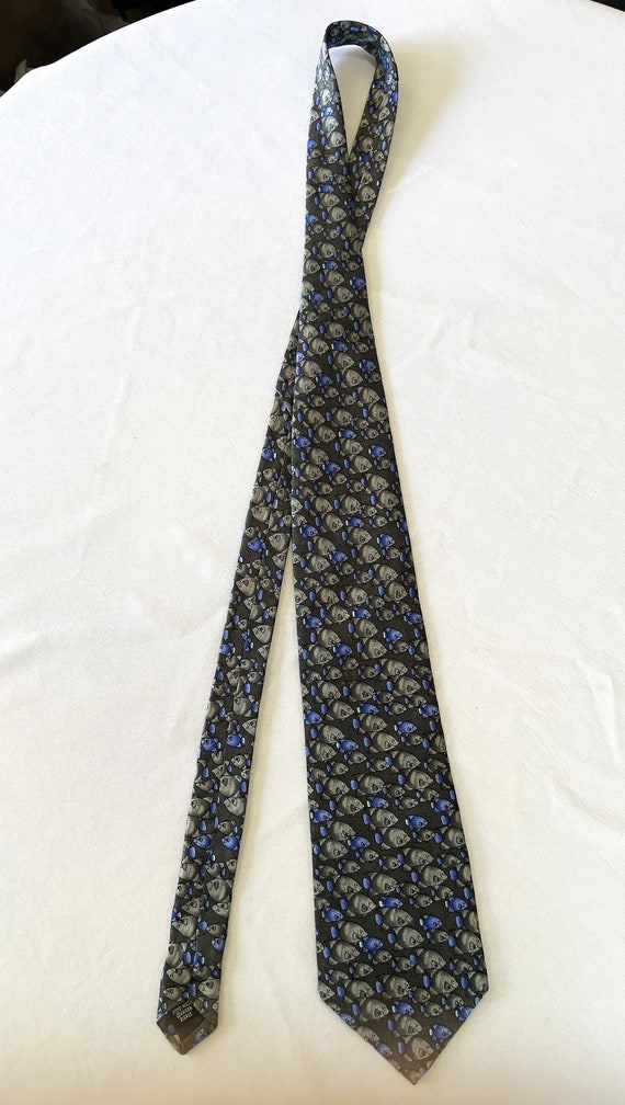 Vintage Silk Half Moon Angel Fish Tie The Nature Cons… - Gem