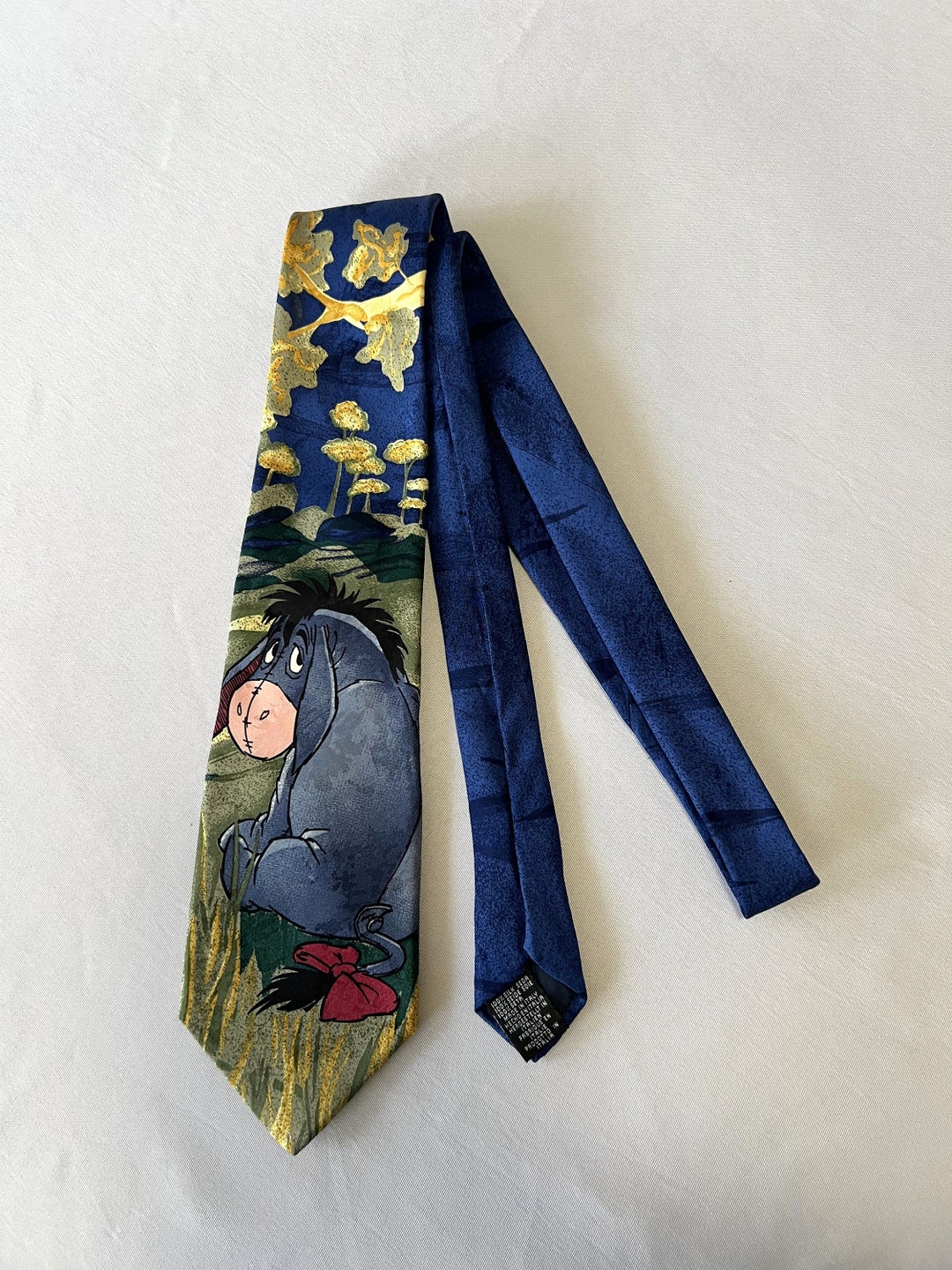 Vintage Disney Store Eeyore Watercolor Style Italian Silk Tie - Etsy