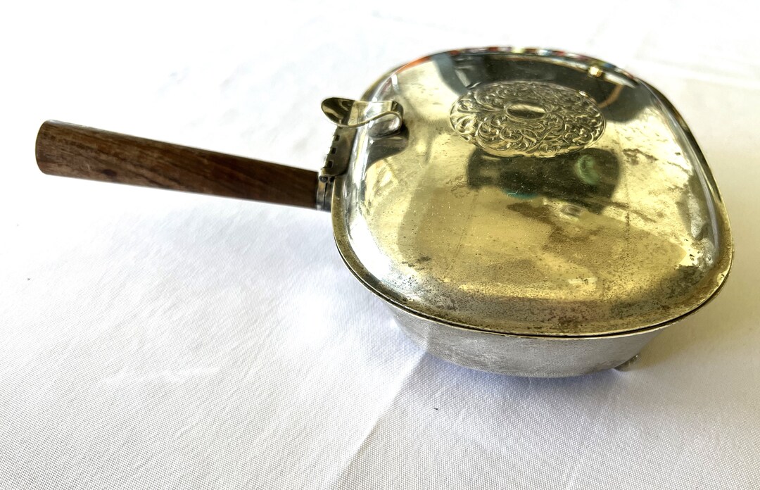 Antique Italian Silver Plate Silent Butler Table Crumb Sweeper Cleaner ...
