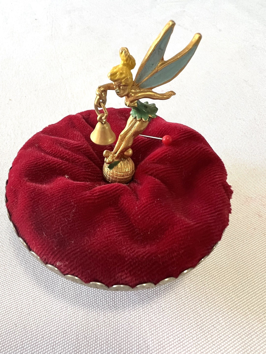 Vintage 1960's Tinkerbell Figure With Bell Pincushion Walt Disney - Etsy