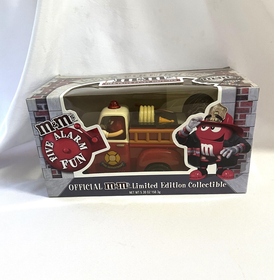 Vintage M&m's Limited Edition Red's Firehouse Firetruck Fireman Candy ...