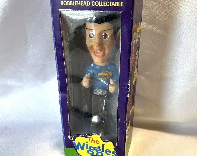 Vintage the Wiggles Bobblehead Collectable Blue Anthony Wiggle Doll ...