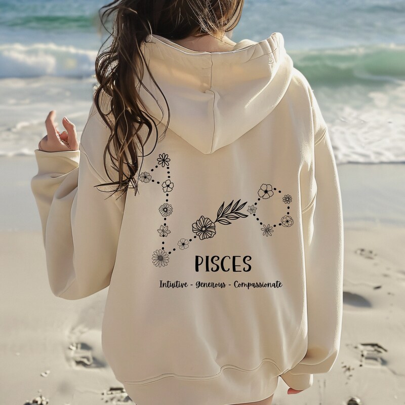 Pisces Hooded Sweatshirt - Etsy