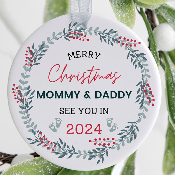 Expecting Parents Ornament, Bump's First Christmas Ornament, Parents to ...