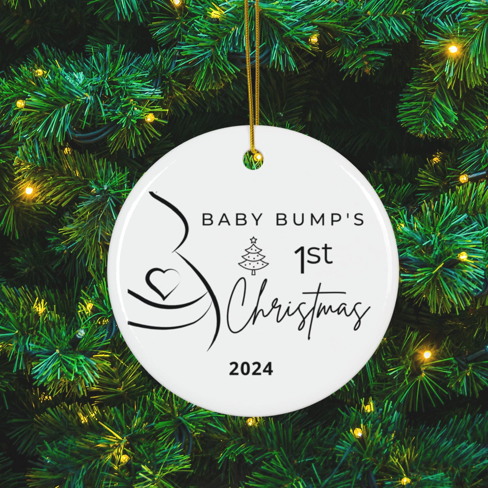 Expecting Parents Ornament, Bump's First Christmas Ornament, Parents to ...
