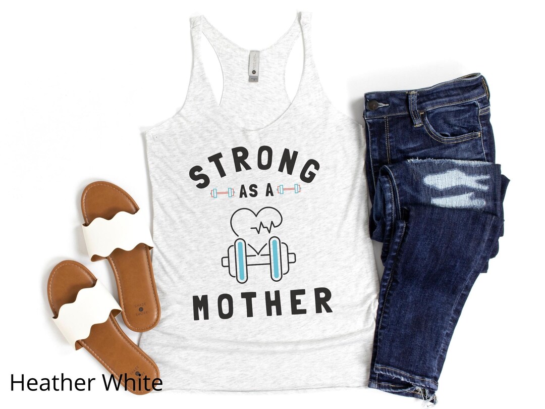 Strong As A Mother Tank Top, Damen Workout Shirt, Muttertag Geschenk ...