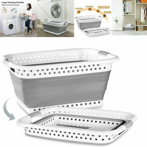 Collapsible Laundry Basket 67L Home Kitchen Storage Foldable - Etsy UK