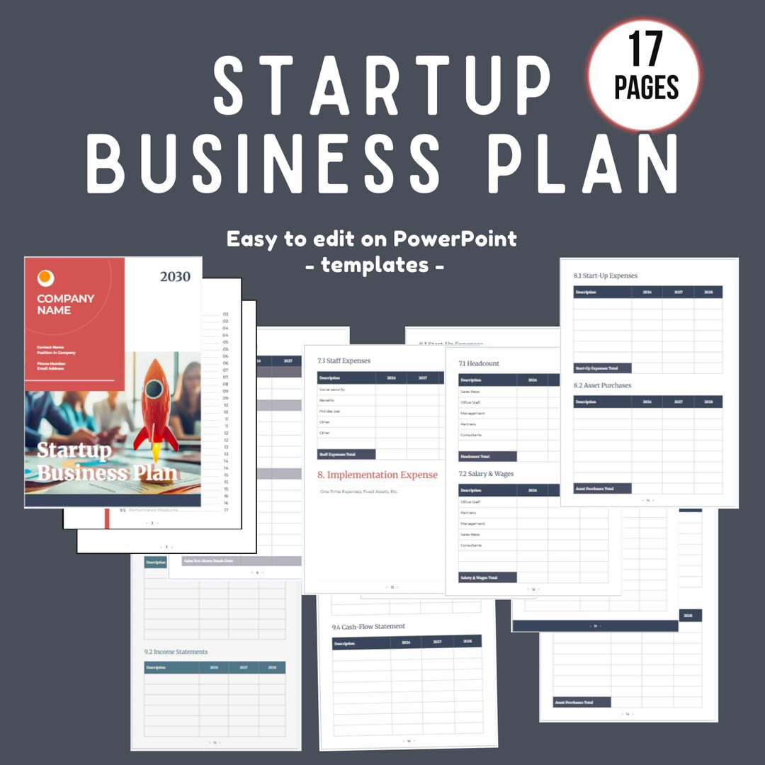 Startup Business Plan Templates: Fully Editable on Powerpoint, Include ...