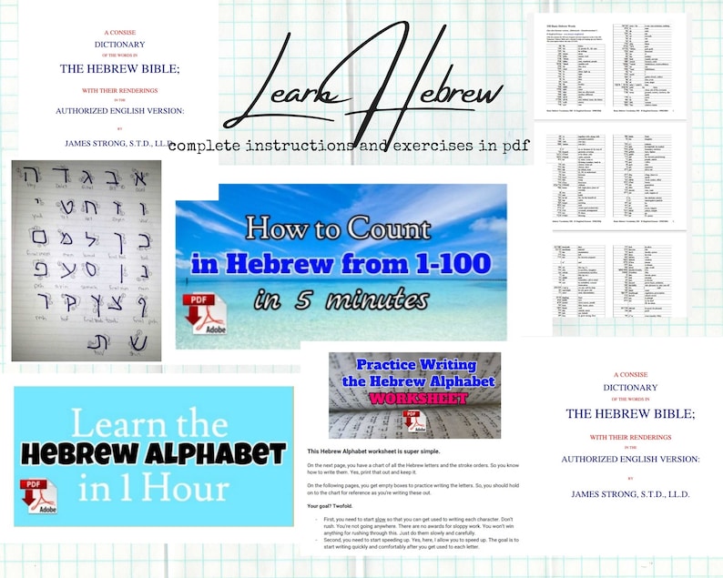 HEBREW LANGUAGE Learning Materials Compilation of Ebooks,instructions ...