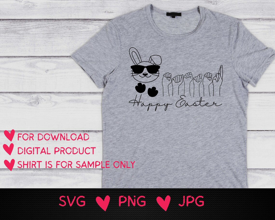 Happy Easter Sign Language Svg Printable Greetings in Sign Language ...