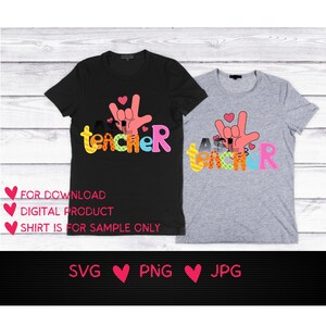 ASL Teacher Love Sign Language SVG Print (digital Download) - Etsy