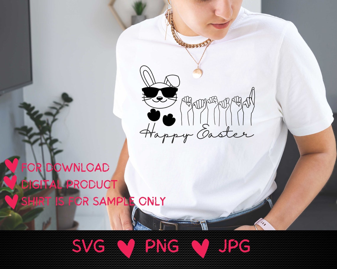 Happy Easter Sign Language Svg Printable Greetings in Sign Language ...