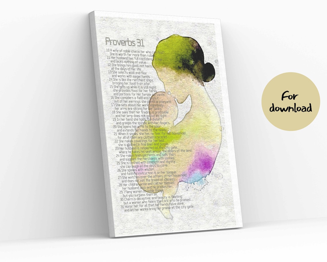 The Proverbs 31 Woman,printable Proverbs 31 Wall Art,virtuous and Noble ...