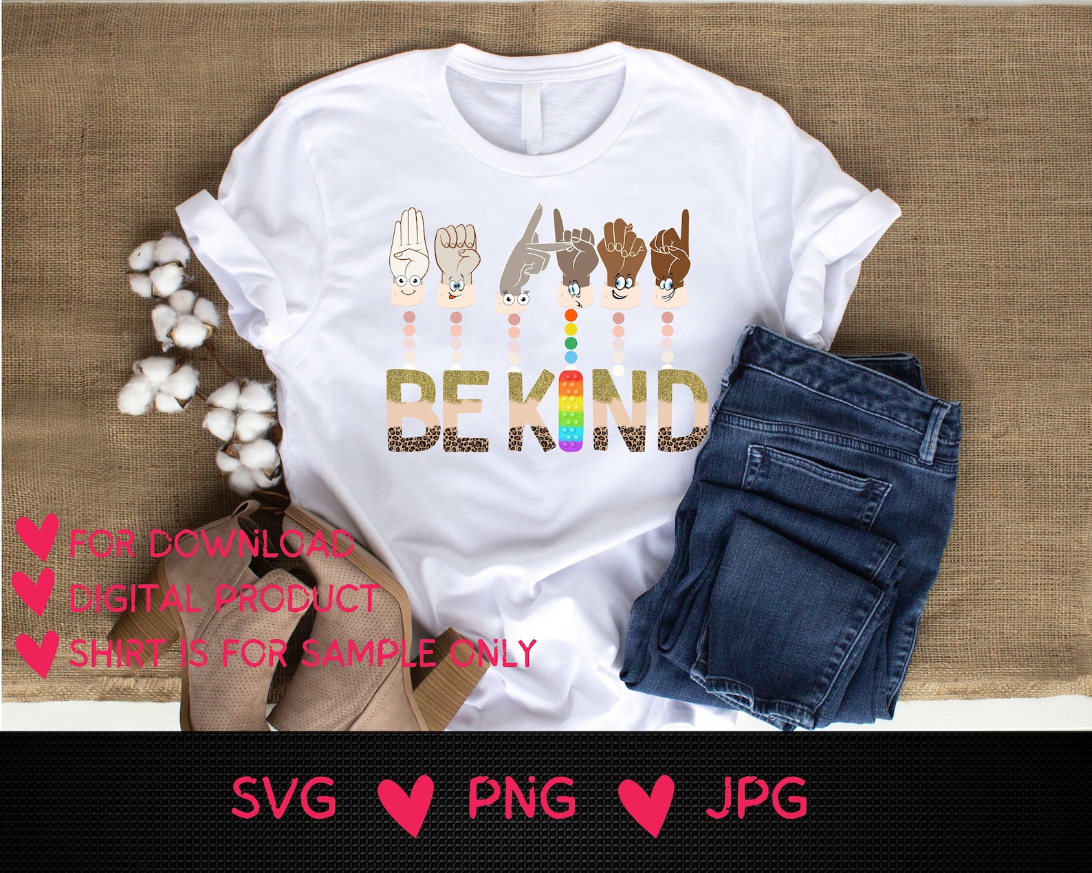 Sign Language Be Kind Svg Printable Kindness in Sign Language Print ...