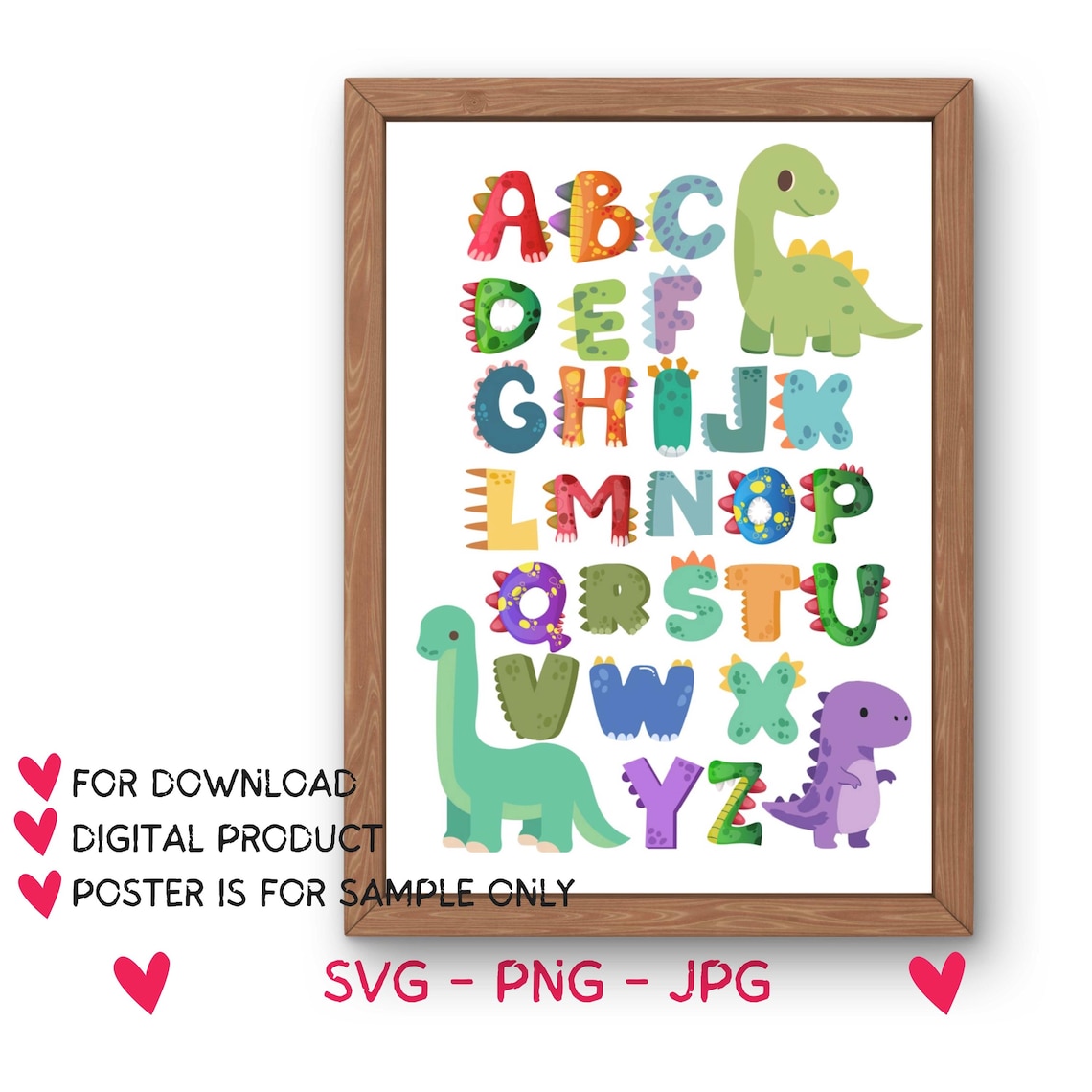 Engaging Alphabet Letters in Dinosaur Theme for Kids Learning in SVG ...