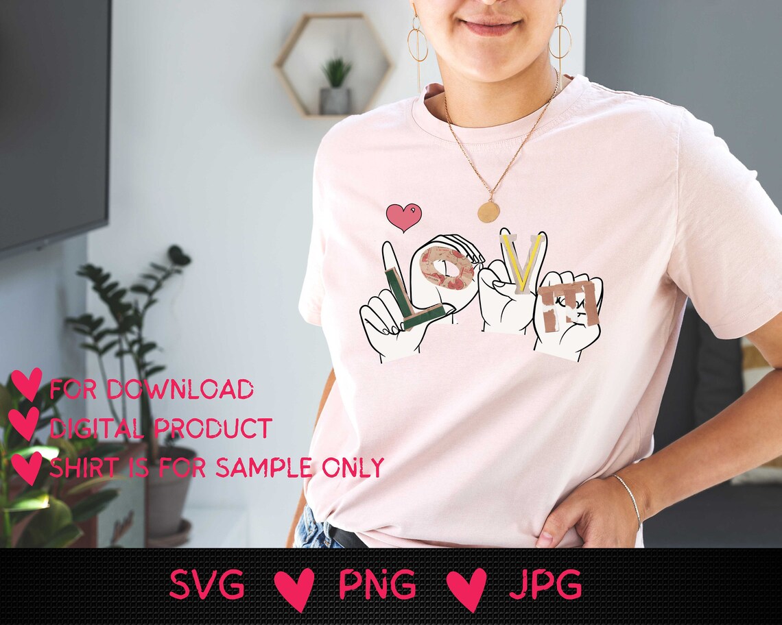 Sign Language LOVE Svg Printable How to Say Love in Sign Language Print ...