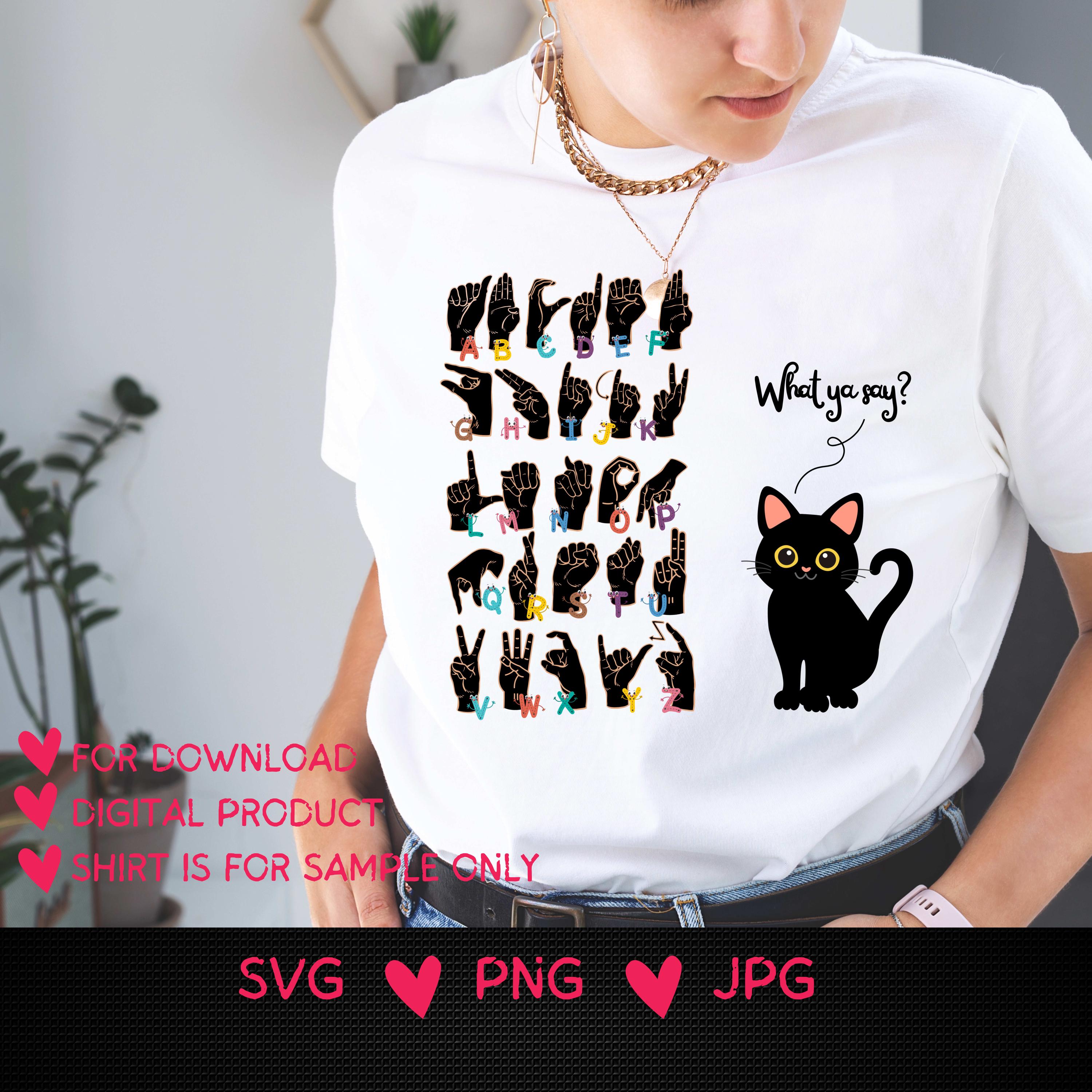American Sign Language Hand Symbols Letters Sign Language Svg Shirt ...