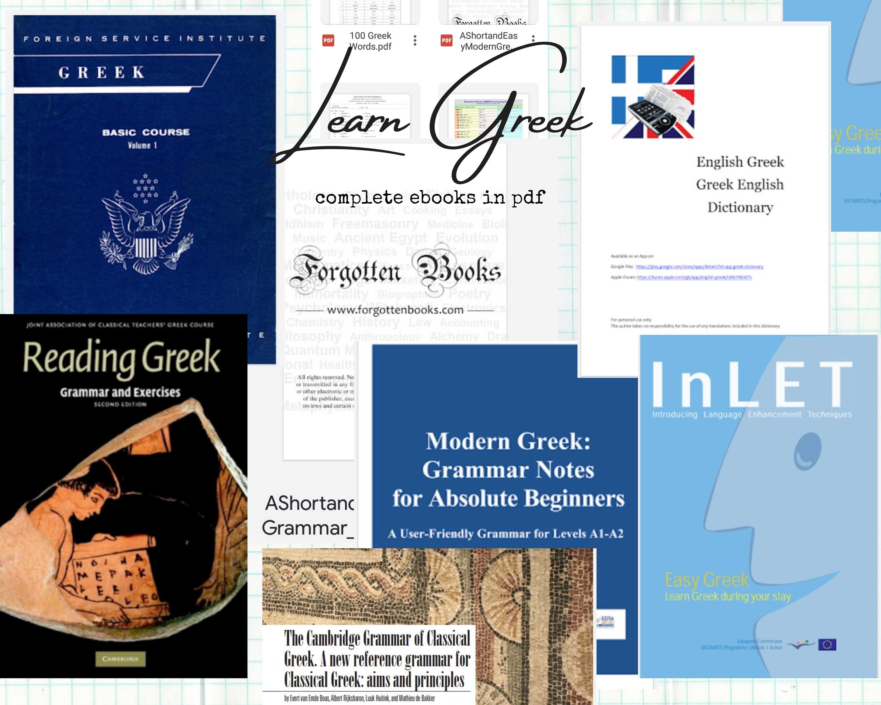GREEK LANGUAGE Learning Materials Compilation of Ebooks,instructions ...