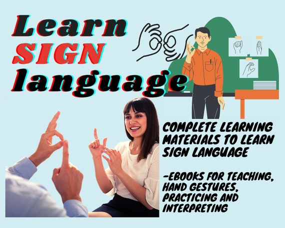 SIGN Language Learning Materials Compilationguides in | Etsy