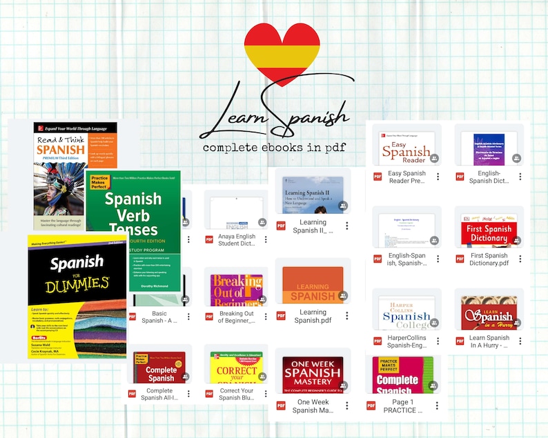 Spanish Language Learning Materials Compilation,guides in Writing ...