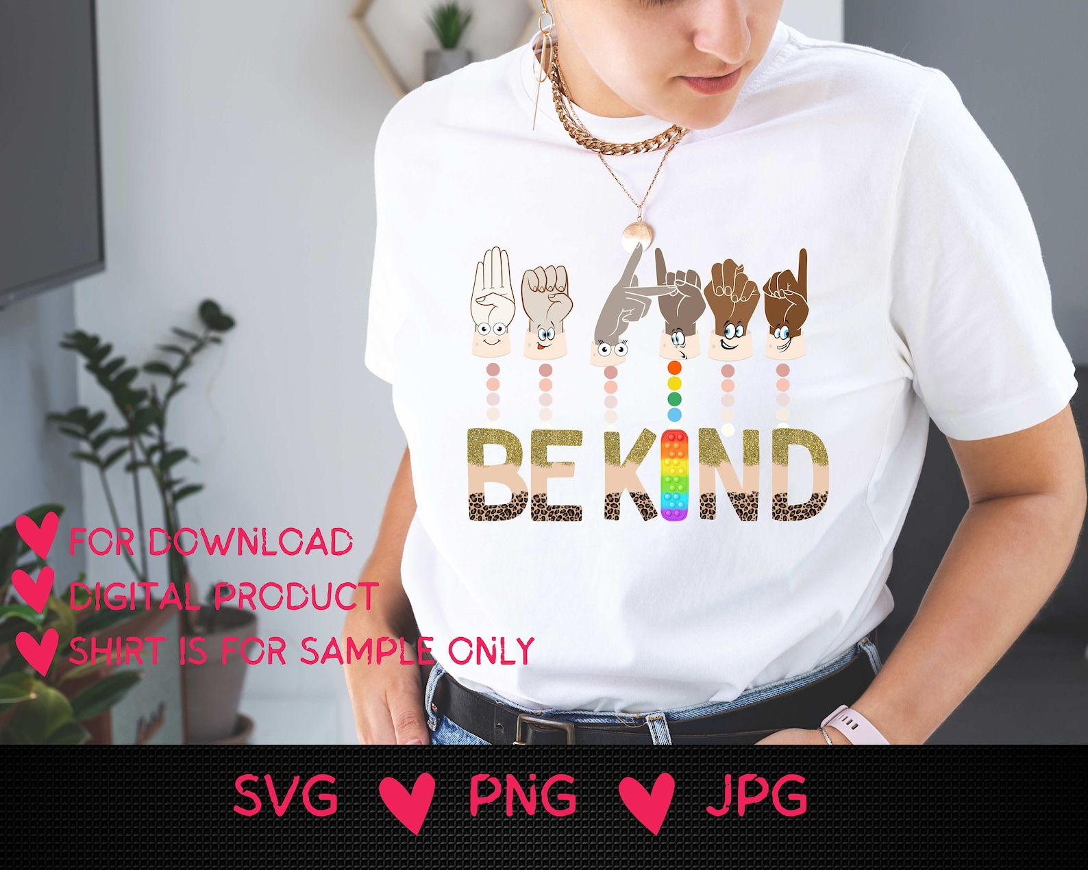 Sign Language Be Kind Svg Printable Kindness in Sign Language Print ...
