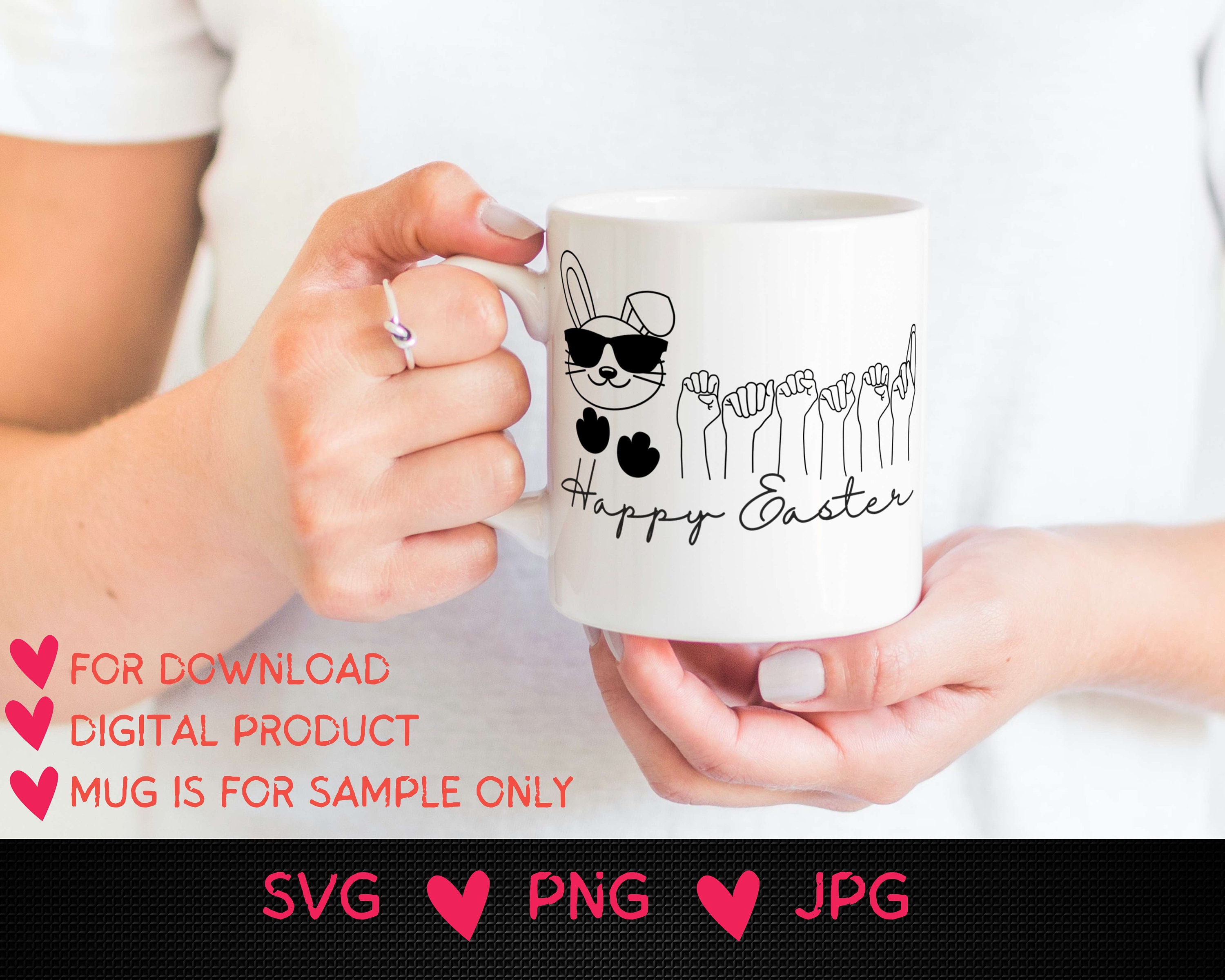 Happy Easter Sign Language Svg Printable Greetings in Sign Language ...