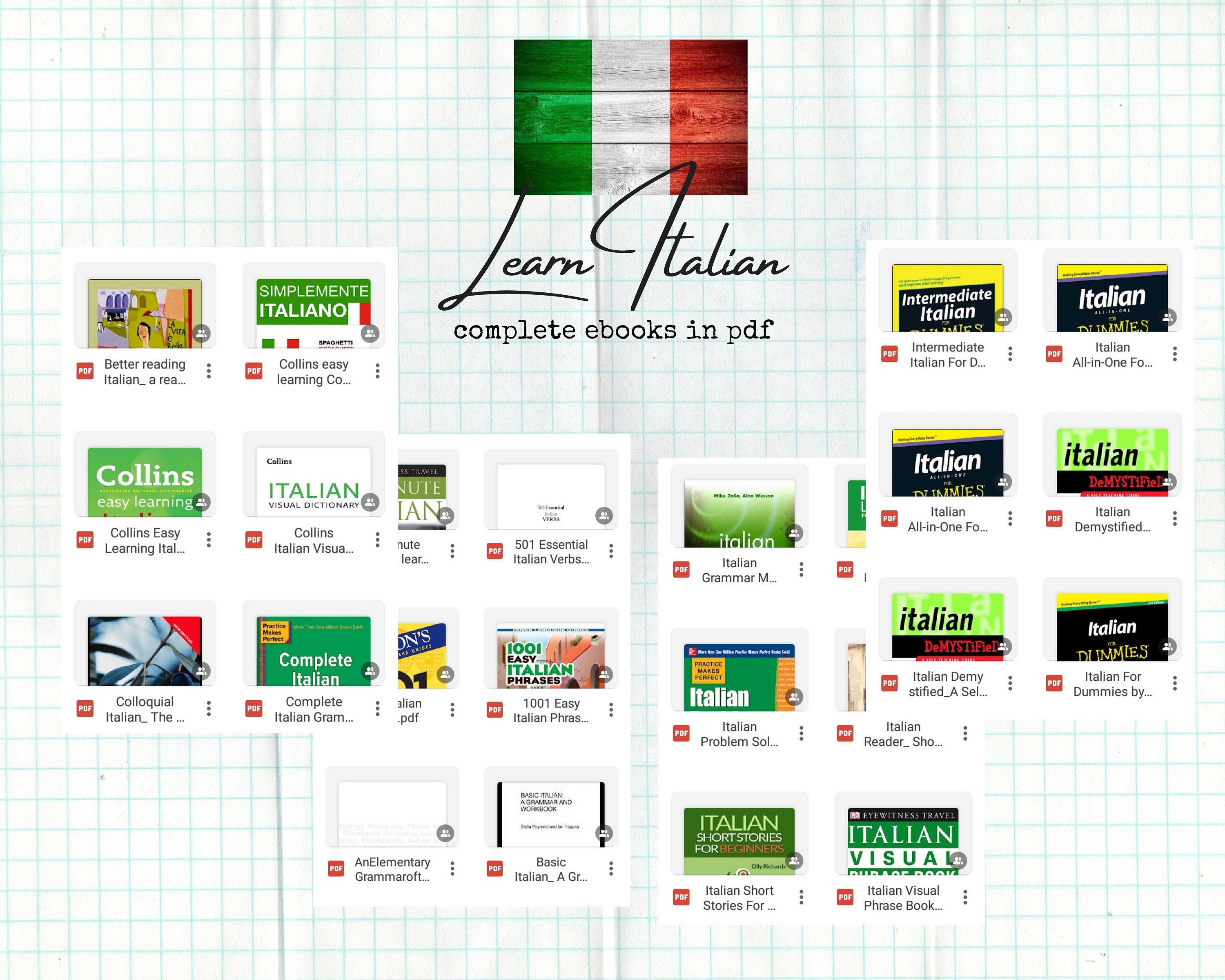 Italian Language Learning Materials Compilation,guides in Writing ...