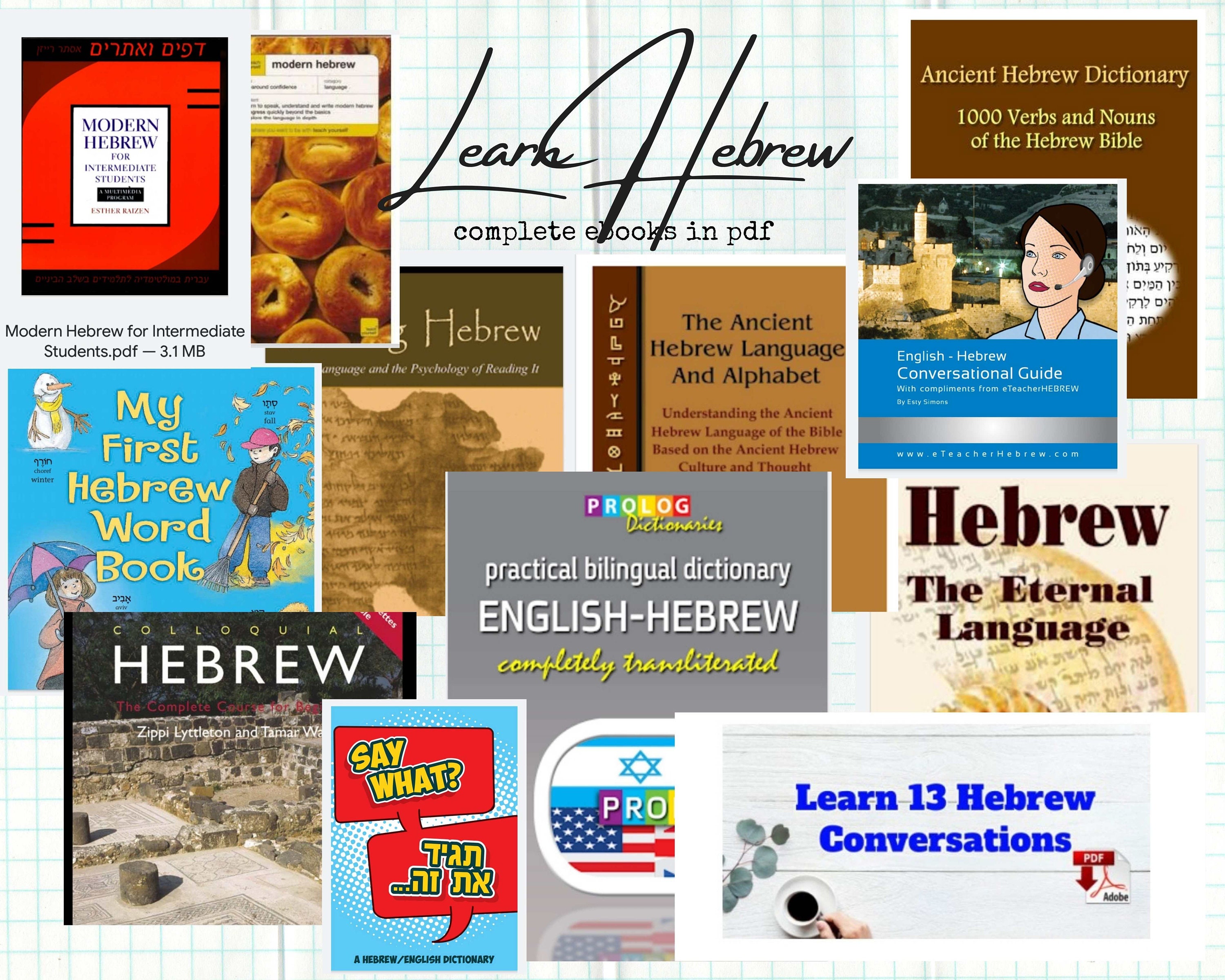 HEBREW LANGUAGE Learning Materials Compilation of Ebooks,instructions ...