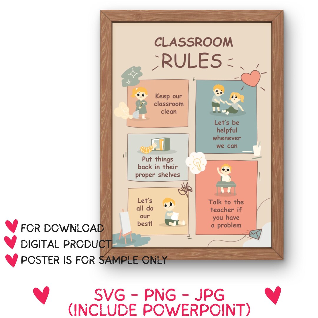 Positive Classroom Rules: Kids Learn Good Etiquettes, Teachers ...