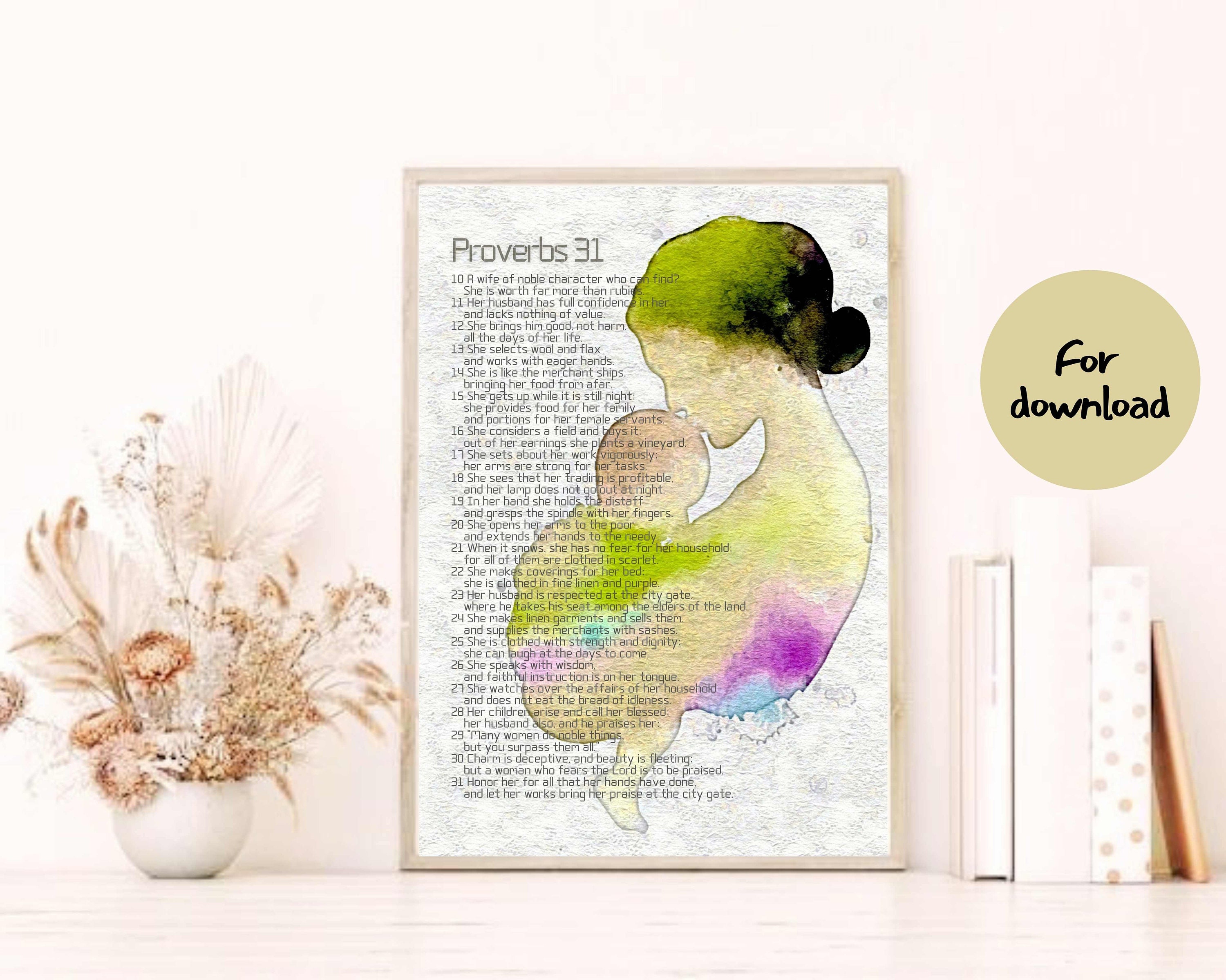 The Proverbs 31 Woman,printable Proverbs 31 Wall Art,virtuous and Noble ...
