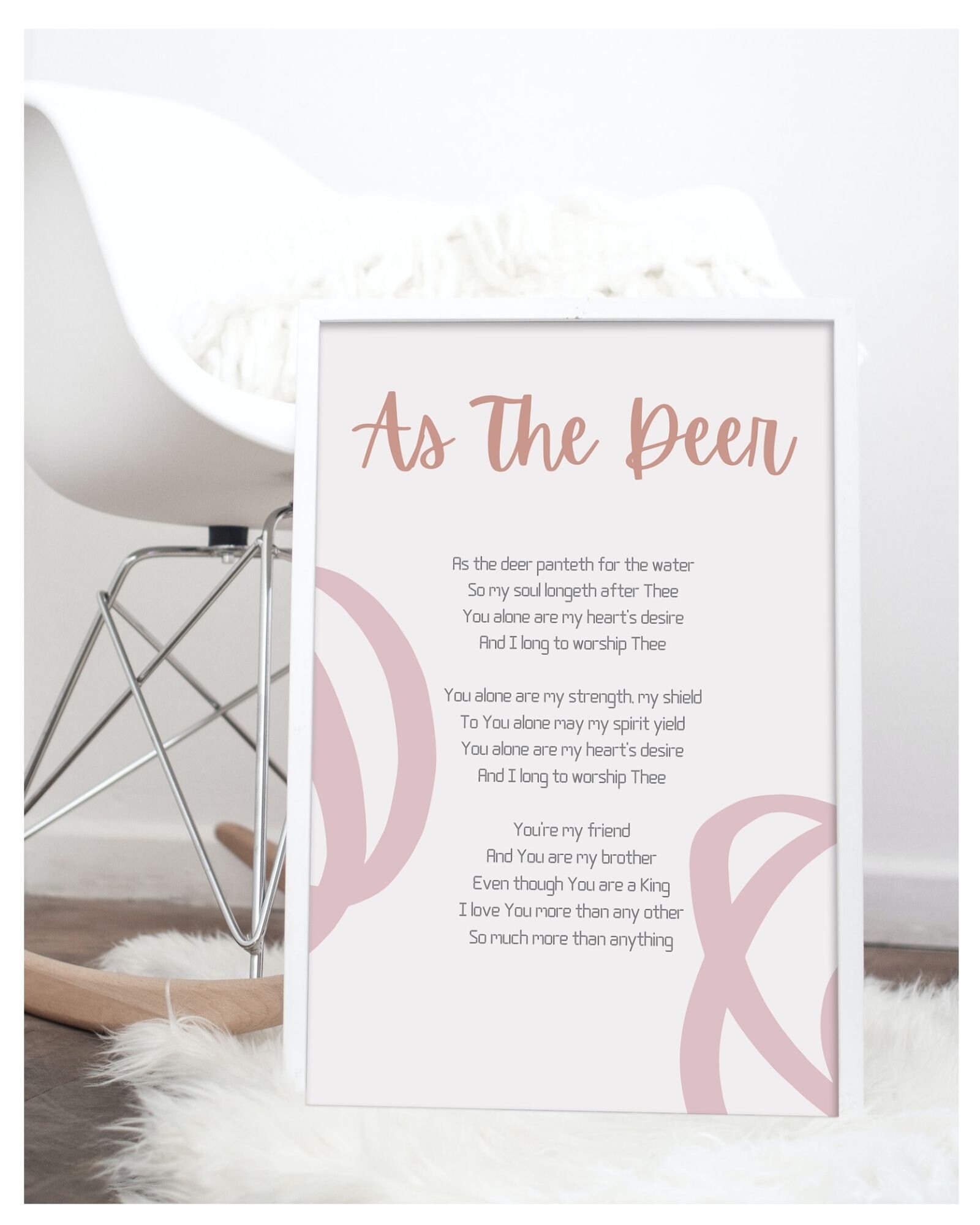 As the Deer Panteth for the Water,bible Inspired Decor,printable Design ...