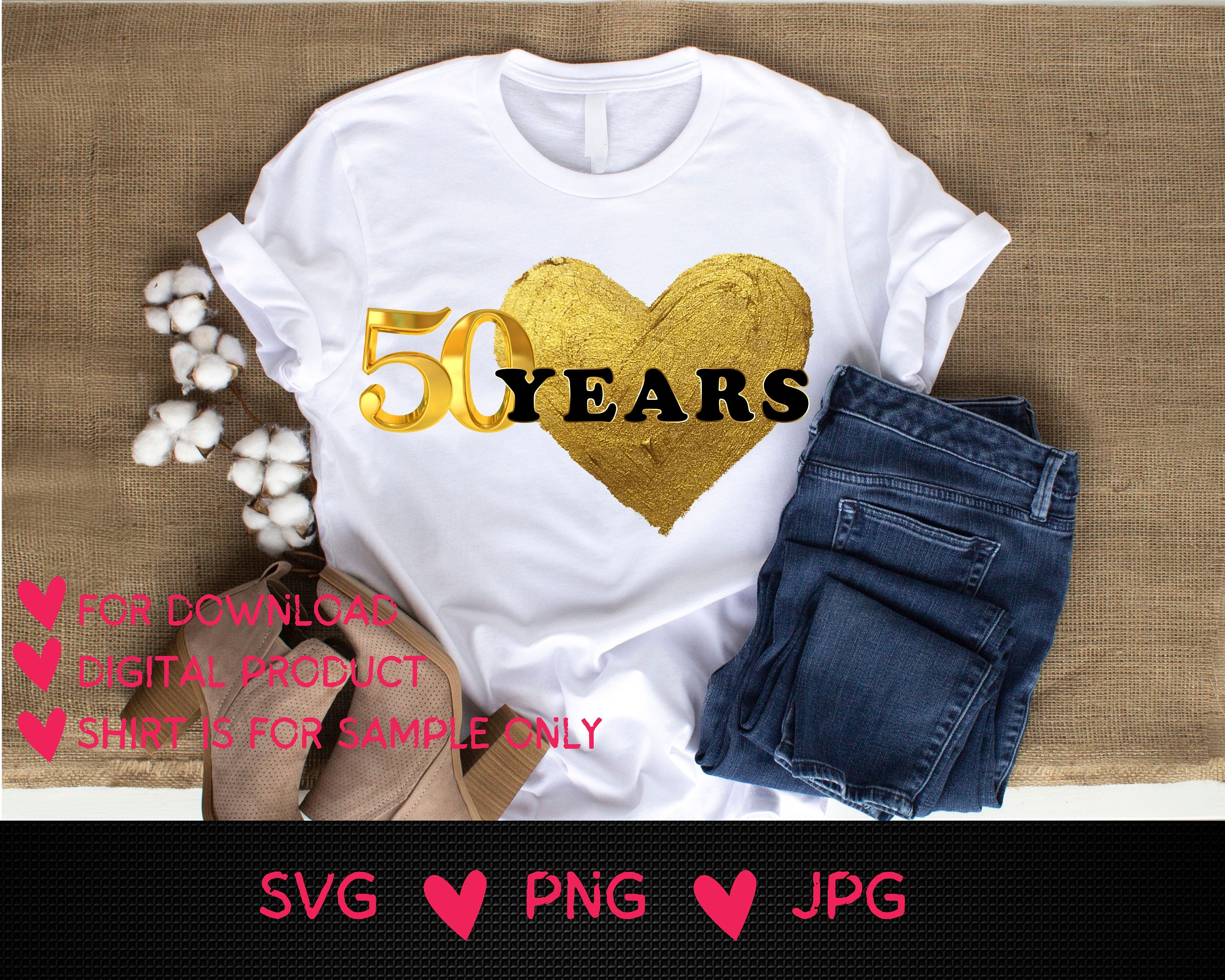 50 Years Anniversary Golden Anniversary 50 Years Marriage Golden 50 ...