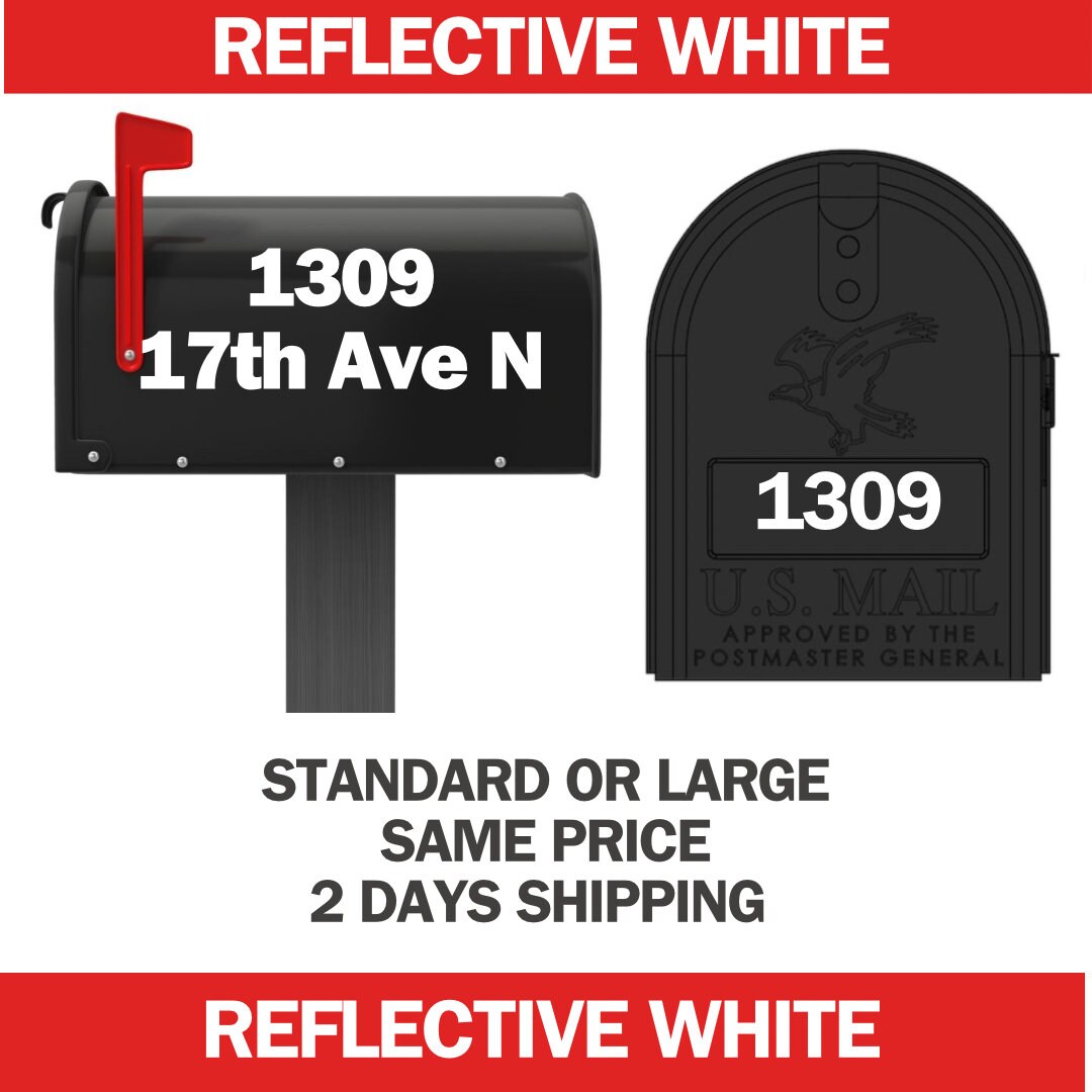 Reflective Mailbox Number - Etsy