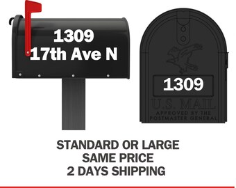 Custom Reflective Mailbox Number Decals 2 Pack - Etsy
